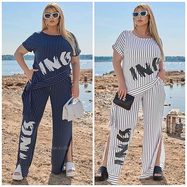 Неймовірно шикарний жіночий костюм 50-64 рр. Женский летний стильный ...